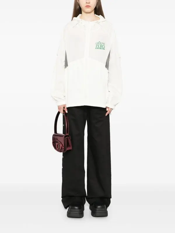 GROUND ZERO Logo-print Lightweight Jacket - White