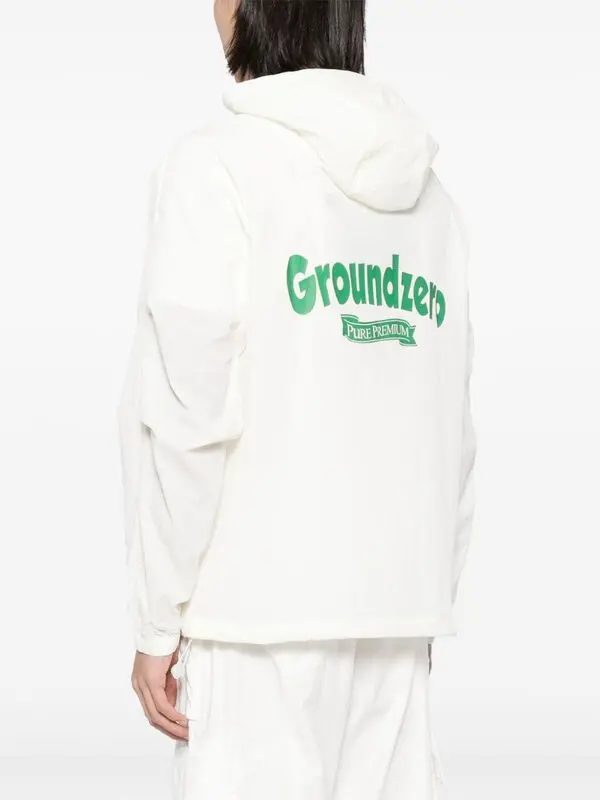 GROUND ZERO Logo-print Lightweight Jacket - White