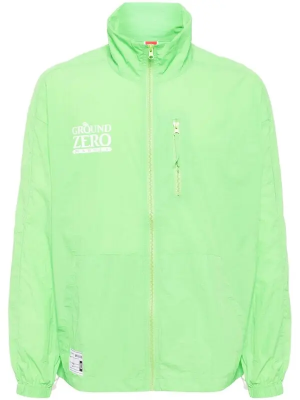 GROUND ZERO Logo-print Lightweight Jacket - Green