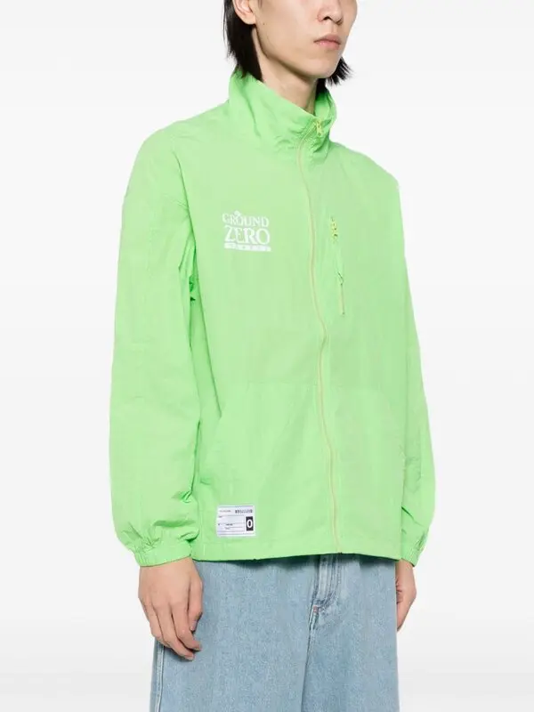 GROUND ZERO Logo-print Lightweight Jacket - Green