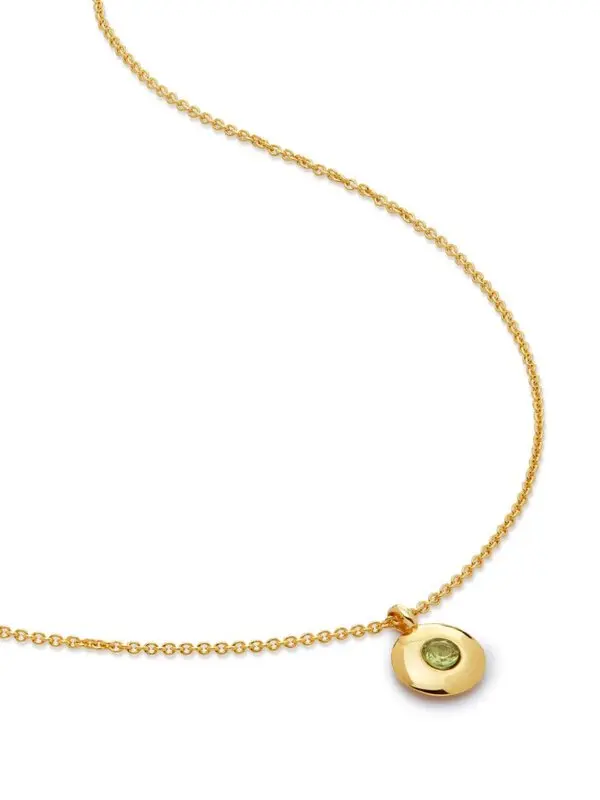 Monica Vinader 18kt Recycled Vermeil Peridot Pendant Necklace - Gold