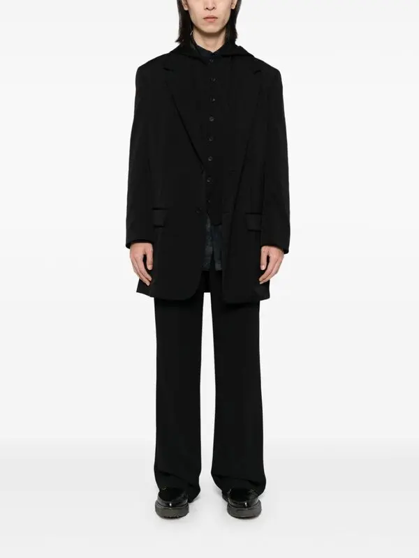 Yohji Yamamoto Wool Gabardine Blazer - Black