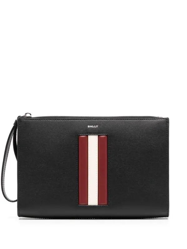Bally Panel-detail Leather Clutch - Black