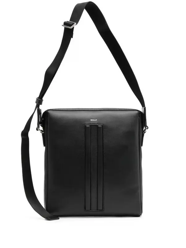 Bally Mythos Leather Messenger Bag - Black