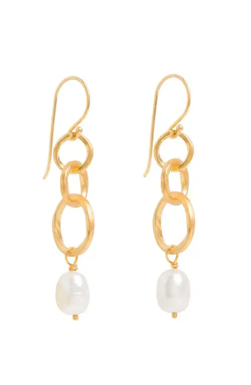 FREYA ROSE Warrioress Chain Drop Earrings - Gold