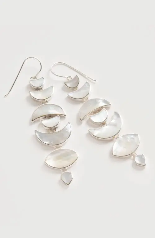 FREYA ROSE Warrioress Moon Drop Earrings - Silver