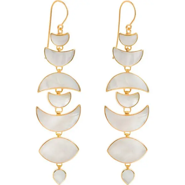FREYA ROSE Warrioress Moon Drop Earrings - Gold