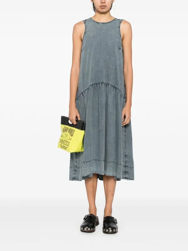 ganni poplin midi dress GANNI Cotton-poplin midi dress