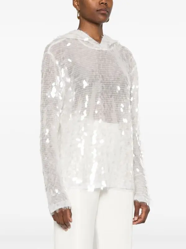 Norma Kamali Sequin-embellished Hoodie