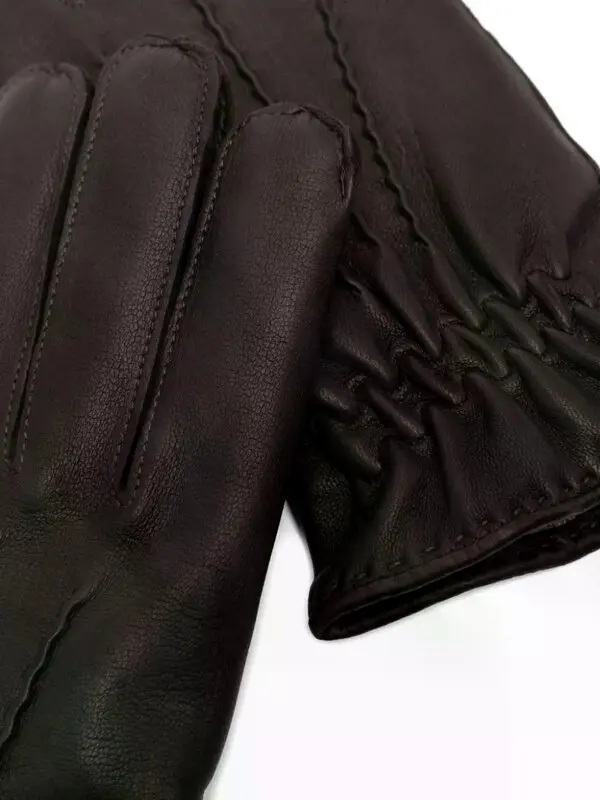 ORTIGNI Leather Gloves - Brown