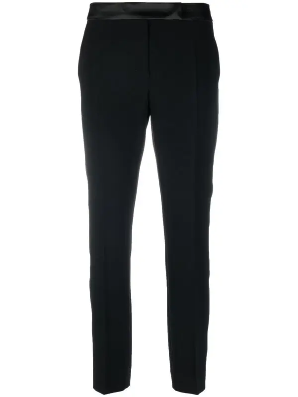Max Mara Satin-trim Cropped Trousers