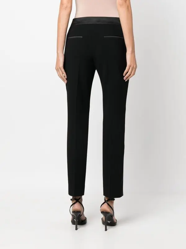 Max Mara Satin-trim Cropped Trousers