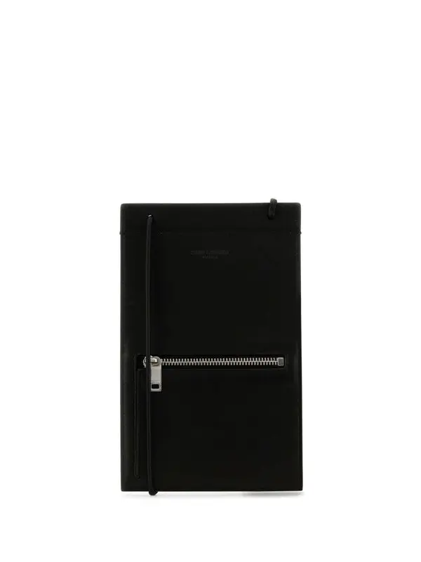 Saint Laurent Leather Card Holder - Black
