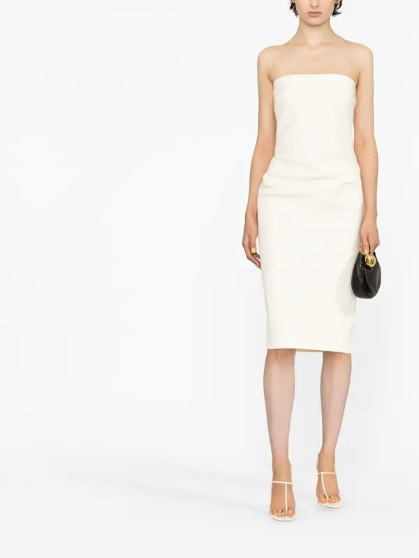 Max Mara Strapless Midi Dress