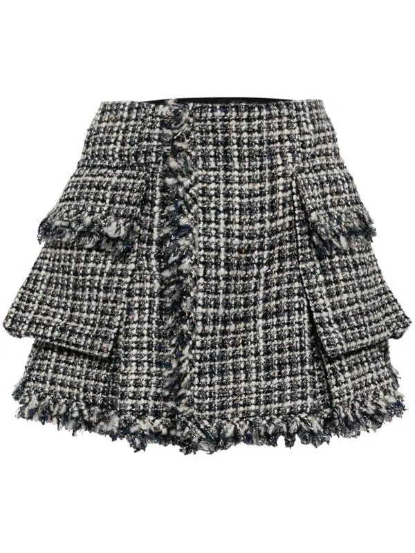 Sacai Twill Wool-blend Skirt