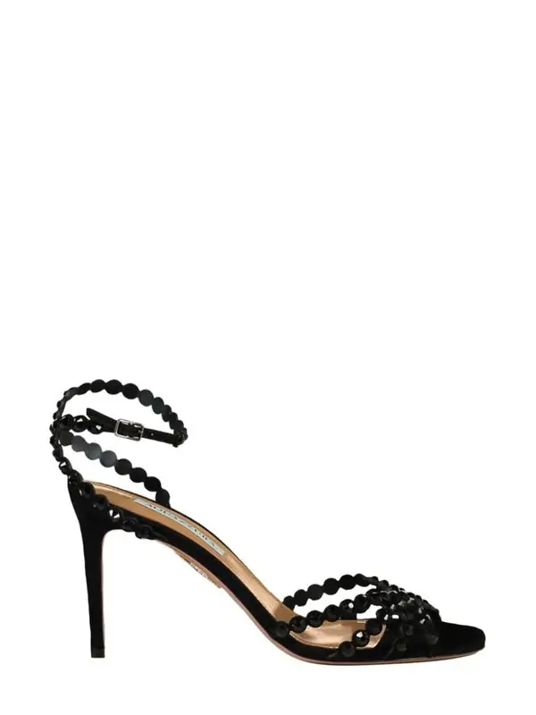 AQUAZZURA 85mm Tequila Sandals - Black