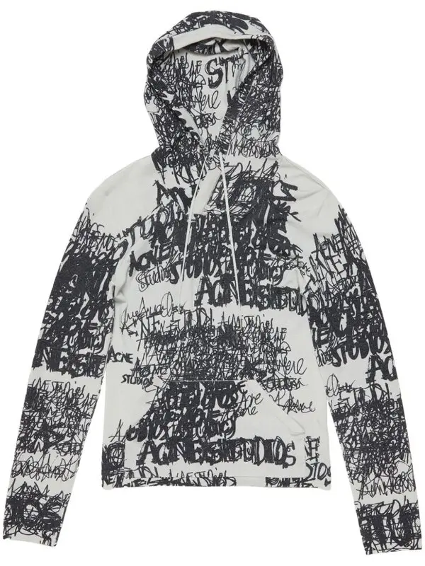 Acne Studios Logo-print Hoodie - Black