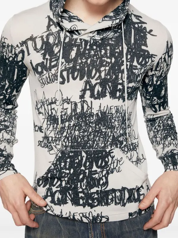 Acne Studios Logo-print Hoodie - Black