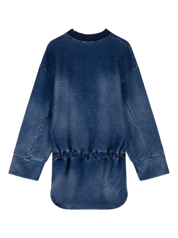 BARROW Logo-print Denim Mini Dress