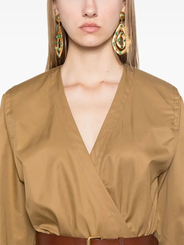 Saint Laurent Belted Twill Dress