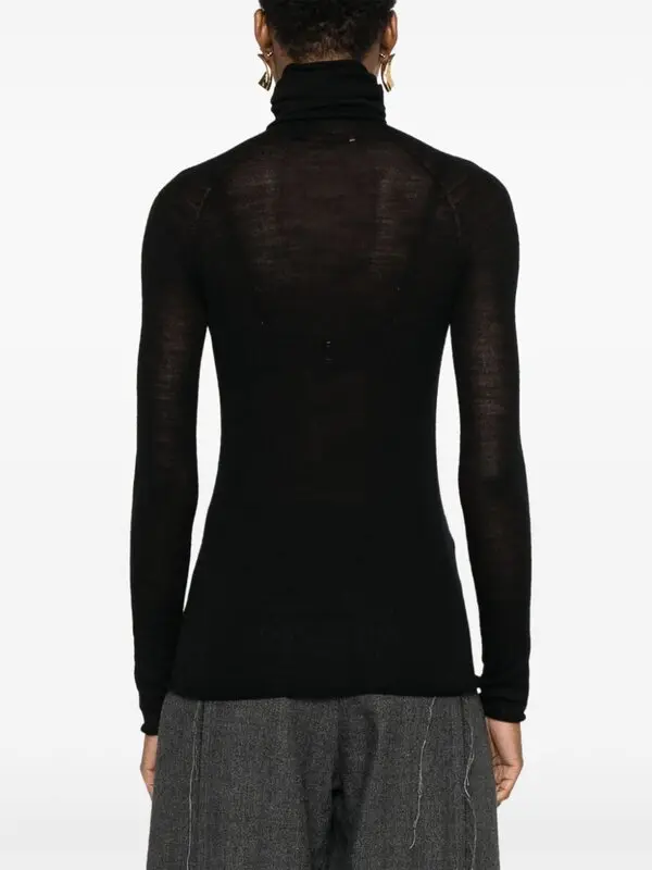 ROBERTO COLLINA Semi-sheer Roll Neck Sweater