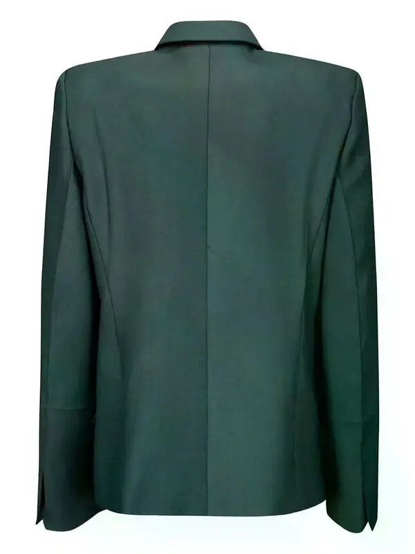 Victoria Beckham Pointed-shoulder Double-breasted Blazer - Green