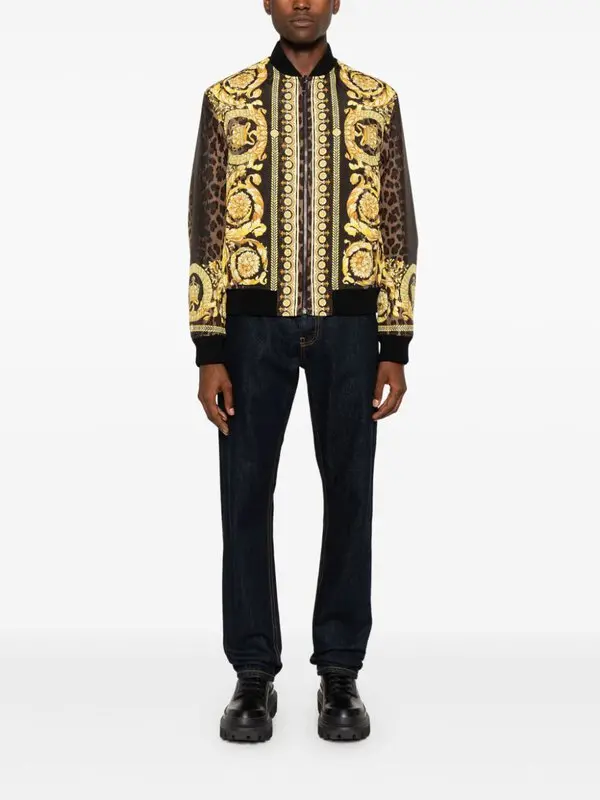 Versace Barocco-print Bomber Jacket