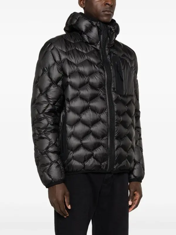 Peuterey Geometric-quilted Puffer Jacket - Black