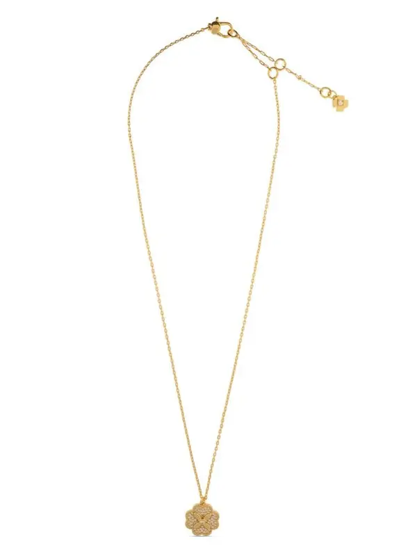 Kate Spade New York Floral Zirconium Pendant Necklace - Gold