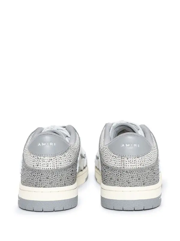 Amiri Crystal Skel Top Sneakers - Grey