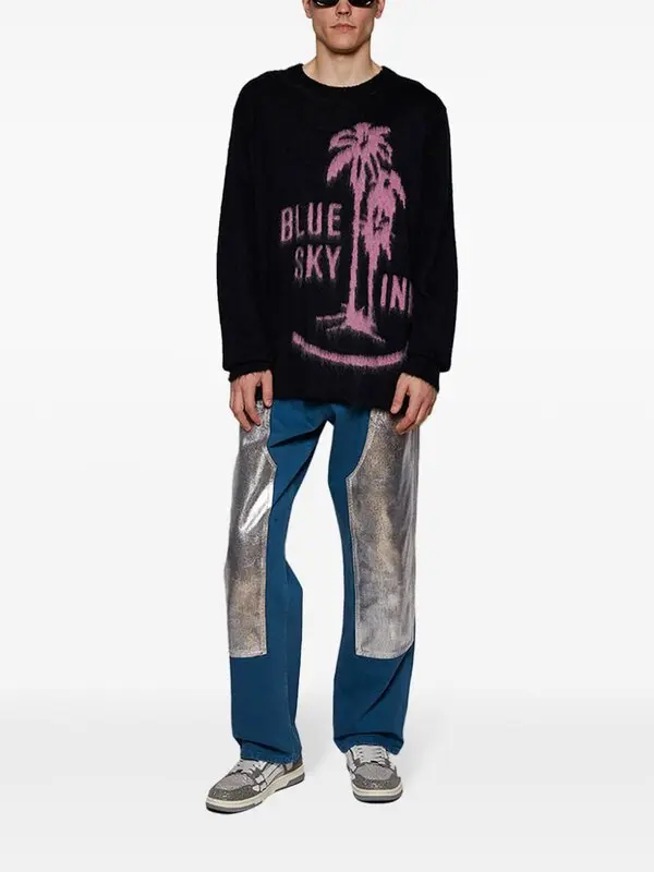 Amiri Crystal Skel Top Sneakers - Grey