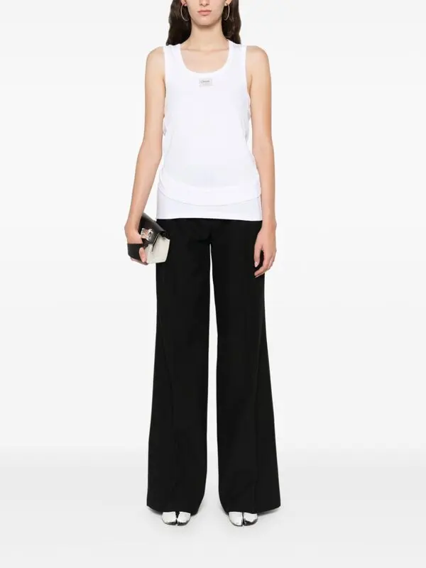 Coperni Pressed-crease Wide-leg Trousers - Black