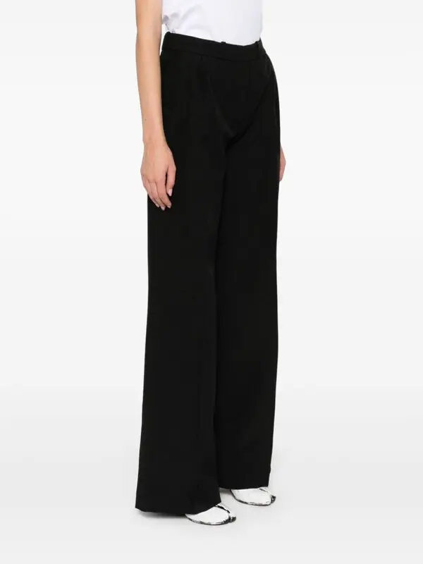 Coperni Pressed-crease Wide-leg Trousers - Black