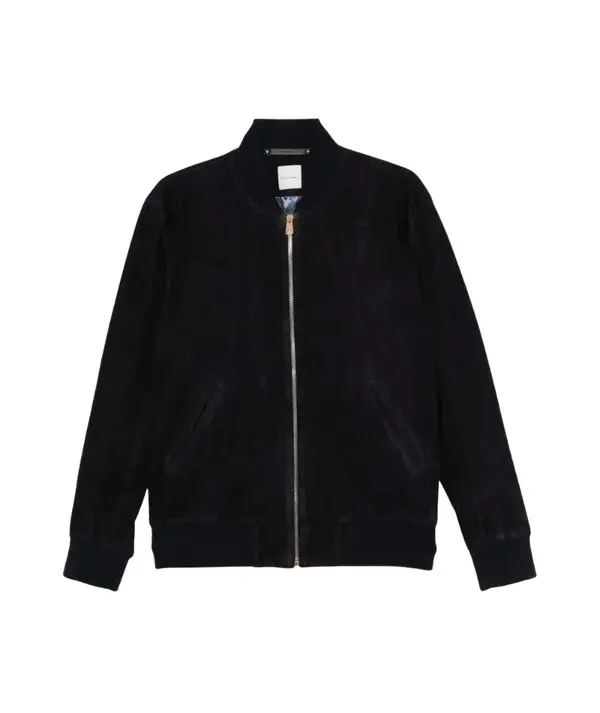 Paul Smith Suede Bomber Jacket - Blue