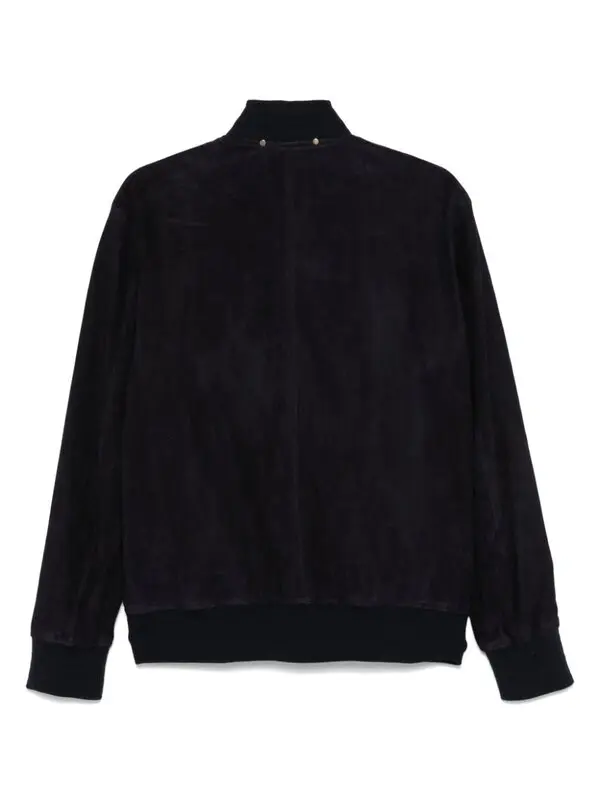 Paul Smith Suede Bomber Jacket - Blue