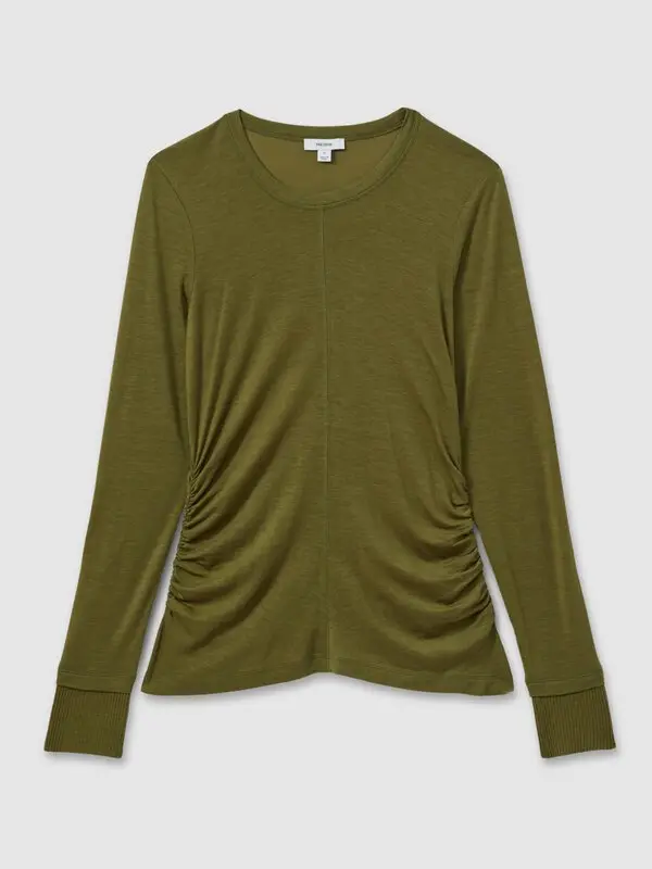REISS Sierra Ruched Top