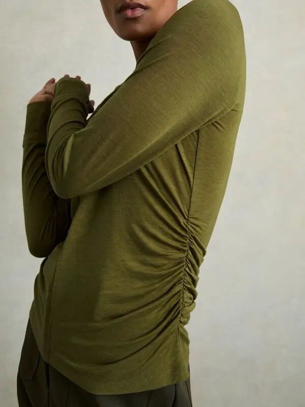 REISS Sierra Ruched Top