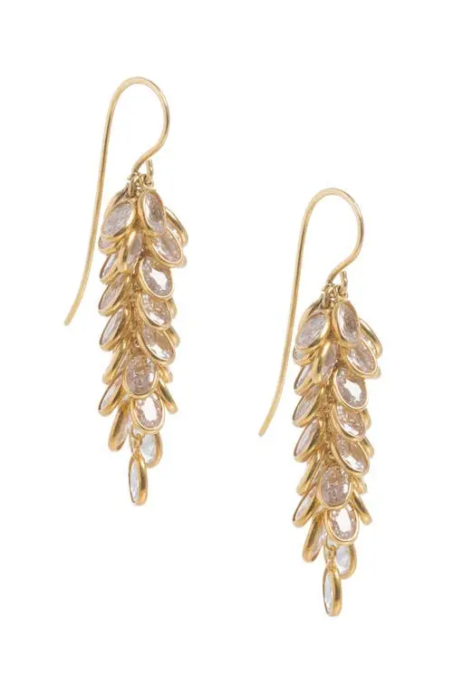 FREYA ROSE Midi Crystal Drop Earrings - Gold