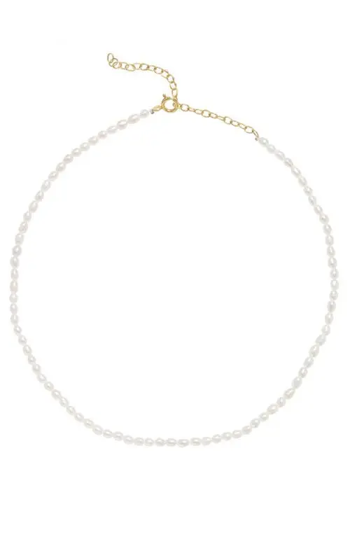 FREYA ROSE Rice Pearl Necklace - Gold