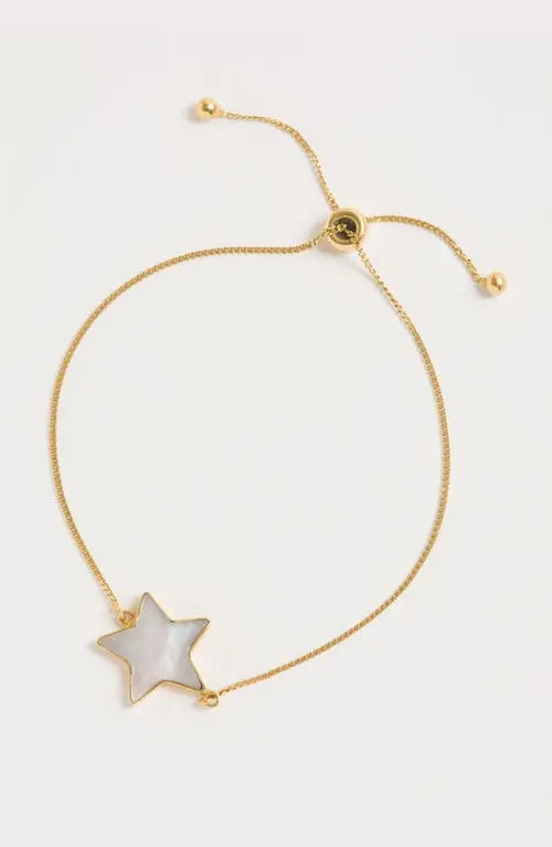 FREYA ROSE Adjustable Star Pendant Bracelet In Sterling Silver Or Plated Sterling Silver