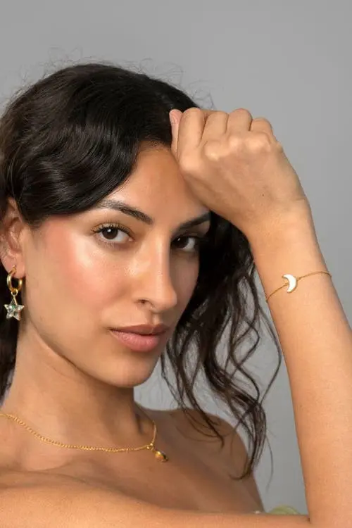 FREYA ROSE Adjustable Moon Bracelet - Gold