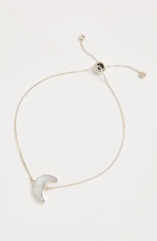 FREYA ROSE Adjustable Moon Bracelet - Silver
