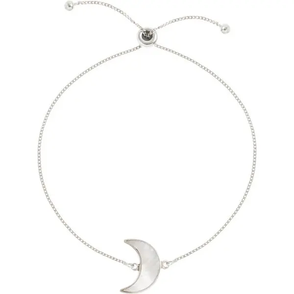 FREYA ROSE Adjustable Moon Bracelet - Silver
