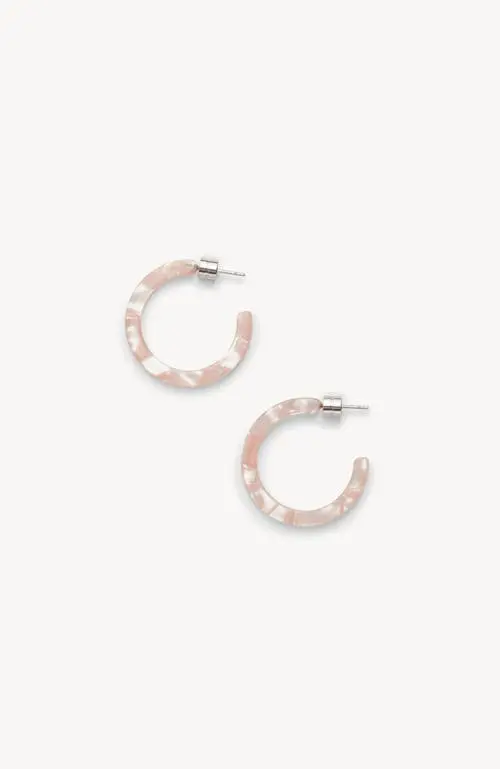 MACHETE Maachete Mini Hoop Earrings - Peach Shell