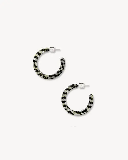 MACHETE Maachete Mini Hoop Earrings - Perle Noir