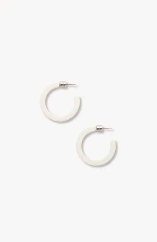 MACHETE Maachete Mini Hoop Earrings - White Matte