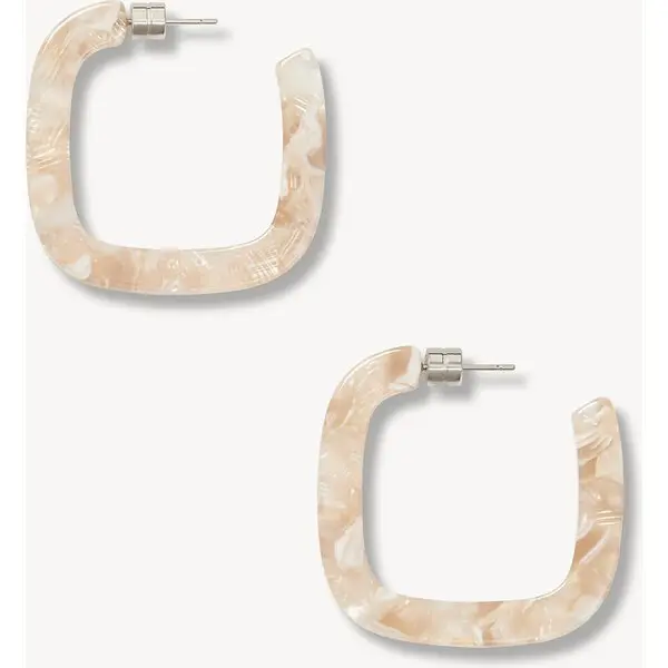MACHETE Midi Square Hoop Earrings - Chiffon