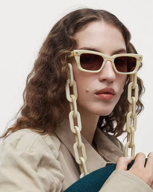 MACHETE Chunky Sunglass Chain - Tortoise Checker
