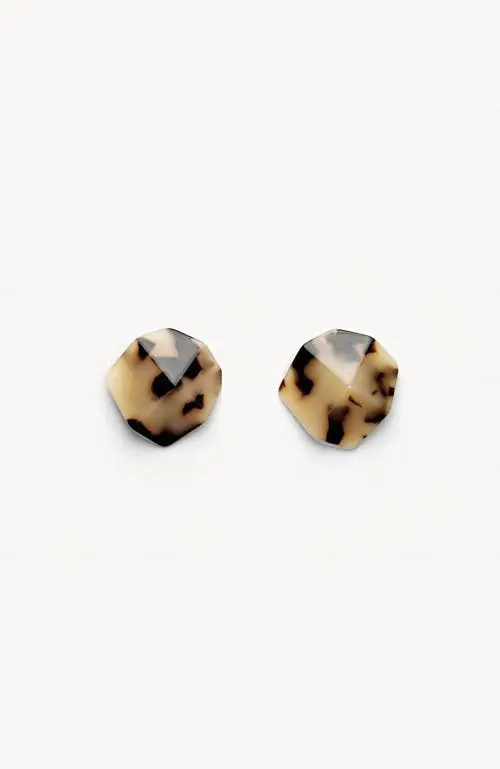 MACHETE Sculpture Stud Earrings - Blonde Tortoise