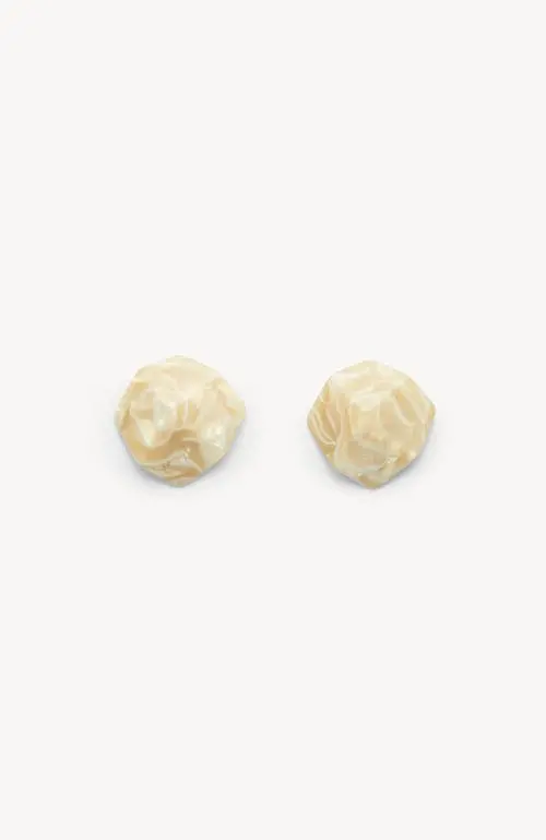 MACHETE Sculpture Stud Earrings - Ivory